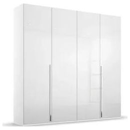Dreht&uuml;renschrank Rauch "Kleiderschrank Schrank Garderobe W&auml;scheschrank BESTSELLER MONTCLAR", alpinwei&szlig;, hochglanz wei&szlig;, griffe chrom, B:201cm H:223cm T:60cm, Holzwerkstoff, Schr&auml;nke, Dreht&uuml;renschrank, Front in Glas/Hochglanz/Dekor/Grauspiegel in 5 Breiten MADE IN GERMANY, Topseller
