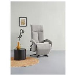Sit & More TV-Sessel SIT & MORE "Tycoon", silber, B:74cm H:112cm T:82cm, 98% Polyester 2% Polyamid, Sessel, wahlweise manuell, mit zwei Motoren oder mit Akku oder mit 2 Motoren