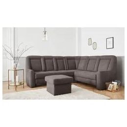 Sit & More Ecksofa SIT & MORE "Melissa L-Form", braun (espresso), B:257cm T:217cm, 98% Polyester 2% Polyamid, Sofas, Ecksofa, klassisches Polsterprogramm, wahlweise Bettfunktion und Schubkasten
