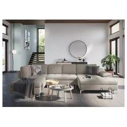 Sit & More Wohnlandschaft SIT & MORE "Latigo U-Form", beige, B:346cm T:201cm, Sofas, Wohnlandschaft, mit Mega-Recamiere, wahlweise mit Bettfunktion und Bettkasten