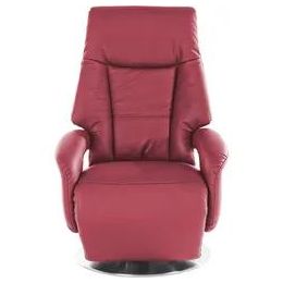 Sit & More TV-Sessel SIT & MORE "Enjoy", rot (feuerrot), B:74cm H:113cm T:77cm, Luxus-Kunstleder;NaturLEDER (echtes Rindsleder);Luxus-Microfaser (100% Polyester);Liegefl&auml;che ausgezogen: 168 cm, Sessel, Fernsehsessel, in Gr&ouml;&szlig;e L, wahlweise mit Motor und Aufstehhilfe
