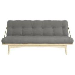 Schlafsofa KARUP DESIGN "Folk", grau, B:190cm H:90cm T:130cm, 80% Baumwolle + 20% polyester, Sofas, Schlafsofa, aus massiven Kiefernholz, inkl. Futonmatratze