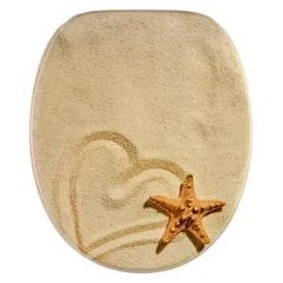 WC-Sitz Sanilo "Sandy", sand, B:37,7cm L:47cm, MDF - Mitteldichte Holzfaserplatte, WC-Sitze