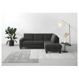 Ecksofa Home Affaire "Summer L-Form", grau (anthrazit), B:236cm H:91cm T:170cm, 95% Polyester, 5% Polyamid, Sofas, Ecksofa, mit Ottomane, mit oder ohne Bettfunktion und Bettkasten, Cord-Bezug