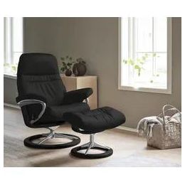 stressless "Sunrise" mit Signature Base, Gr&ouml;&szlig;e M, Gestell Schwarz, in 2 Lederqualit&auml;ten lieferbar