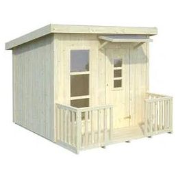Spielhaus Palmako "Harry 3,1 m2", beige (natur), Spielh&auml;user, KinderB:223cm H:189cm T:239cm, Holzwerkstoff, Spielhaus, mit Terrasse, B:223cm H:189cm T:239cm