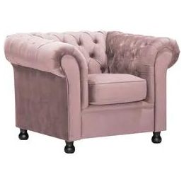 Sessel Home Affaire "Chesterfield Home", rosa (altrosa), B:108cm H:75cm T:90cm, Samoptik (100% Polester);Luxus-Microfaser (100% Polyester);Luxus-Microfaser Vintageoptik (100% Polyester), Sessel, Sessel, mit edler Knopfheftung und typischen Armlehnen