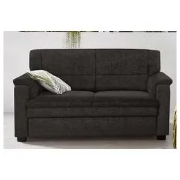 Sit & More 2-Sitzer SIT & MORE "Pisa", schwarz, B:133cm H:89cm T:90cm, Luxus-Microfaser (90% Polyester, 10% Polyamid);Struktur (100% Polyester);Luxus-Microfaser ALTARA NUBUCK (100% Polyester), Sofas, mit Federkern
