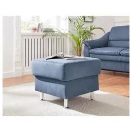 Sit & More Hocker SIT & MORE "Cardoso", blau, B:58cm H:47cm T:58cm, Luxus-Microfaser 2 (100% Polyester);Luxus-Microfaser ALTARA NUBUCK (100% Polyester);Luxus-Microfaser 1 (100% Polyester), Hocker, Hocker