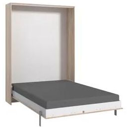 Schrankbett wimex "Juist Schrankklappbett G&auml;stebett", braun (eiche s&auml;gerau nachbildung), H:213cm, Schrankbetten, vertikal klappbar, 3 Liegefl&auml;chen, mit Lattenrost, Made in Germany