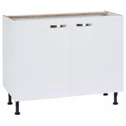 Unterschrank KOCHSTATION "KS-Cara", wei&szlig; (wei&szlig;, wei&szlig;), B:100cm H:87cm T:58,4cm, Schr&auml;nke, Unterschrank, Breite 100 cm