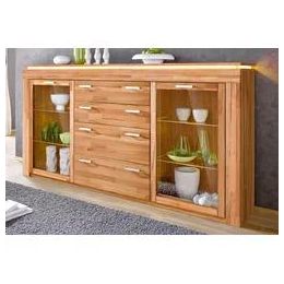 Highboard VOGL M&Ouml;BELFABRIK, kernbuche teilmassiv, B:222cm H:114,5cm T:40cm, Sideboards, Highboard, Breite 222 cm