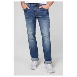 Regular-fit-Jeans CAMP DAVID, Herren, Gr. 36, L&auml;nge 30, blau, Denim/Jeans, Material: 60% Baumwolle, 24% Polyester, 13% Lyocell, 3% Elasthan, Zusatz: Enth&auml;lt nichttextile Teile tierischen Ursprungs (Badge), vintage, regular fit, Jeans, mit Stretch-Anteil