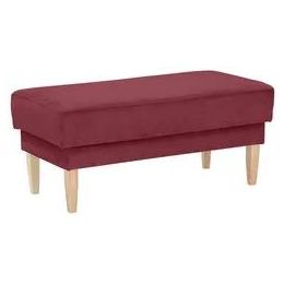 Hockerbank Home Affaire "Scalea", rot (rot, buche), B:110cm H:51cm T:55cm, Hocker