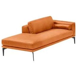 Ottomane Egoitaliano "Masu, Design trifft super Sitzkomfort, mit toller Detailverarbeitung", orange, B:182cm H:95cm T:97cm, Leder &raquo;BULL&laquo; (echtes Rindsleder). Geschliffenes, pigmentiertes und behandeltes Rindsleder mit einer Dicke von 1, 3-1, 5 mm. Dieses Leder zeigt eine ziemlich weiche Hand mit einem halb undurchsichtigen Aussehen. Es handelt sich um ein gesch&uuml;tztes Leder. Eine leichte Deckschich