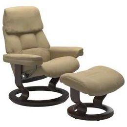 Relaxsessel stressless "Ruby", beige (sand paloma), B:88cm H:99cm T:77cm, Leder BATICK: BATICK ist ein leicht korrigiertes, durchgef&auml;rbtes und genarbtes M&ouml;belleder, bei dem die meisten Unebenheiten und Spuren in der Regel entfernt wurden.;Leder PALOMA: PALOMA ist ein durchgef&auml;rbtes Semianilin-M&ouml;belleder mit nat&uuml;rlicher Narbung., Sessel, Relaxsessel, mit Classic Base, Gr&ouml;&szlig;e L, Gestell Eiche, Wenge,