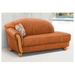 Ottomane Home Affaire "Milano, bequemes solit&auml;r Sofa im Landhaus-Stil, B/T/H 181/79/83cm", orange (terrakotta), B:181cm H:83cm T:79cm, Chenille (70% Polyacryl, 30% Polyester);Chenille (70% Polyacryl, 30% Polyester) auf Korpus und Zierkissen, Sitz und R&uuml;cken im Blumenmuster &raquo;Paradise&laquo; (100% Polyester), Sofas, Ottomane