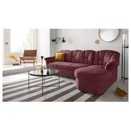 Ecksofa DOMO collection "Papenburg, zeitlose R&uuml;ckensteppung, elegante Formensprache, L-Form", lila (beere), B:235cm H:84cm T:140cm, Kunstleder SOFTLUX;Luxus-Microfaser (100% Polyester);Struktur ( 90% Polyester, 10% Polyacryl);Microfaser PRIMABELLE (100% Polyester), Sofas, Ecksofa, in gro&szlig;er Farbvielfalt, wahlweise mit Bettfunktion