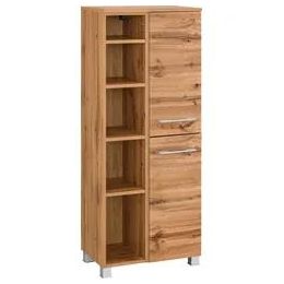 Midischrank Welltime "Soria", braun (eichefarben), B:55cm H:135cm T:35cm, Schr&auml;nke, Midischrank