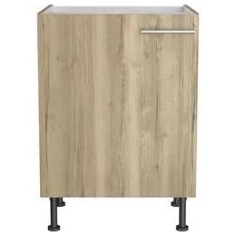 Sp&uuml;lenschrank Optifit "Klara", braun (wildeiche), B:60cm H:87cm T:58,4cm, Holzwerkstoff, Schr&auml;nke, Sp&uuml;lenschrank, Breite 60 cm