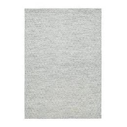 Wollteppich Theko "Trondheim PO-502", grau, B:110cm H:10mm L:170cm, Schurwolle, Teppiche, Handweb Teppich, Flachgewebe, reine Wolle, handgewebt, Rauten Muster
