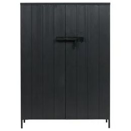 Highboard Woood "Bruut Midischrank, Hochkommode", schwarz, Kiefer, Holzwerkstoff, Sideboards, Highboard, aus massive Kiefer, H 141 cm x B 100 cm