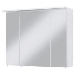 Spiegelschrank Welltime "Flex", wei&szlig;, B:80cm H:64cm T:20cm, Holzwerkstoff, Schr&auml;nke, Spiegelschrank, Breite 80 cm, mit 3D-Spiegeleffekt