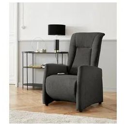Sit & More TV-Sessel SIT & MORE "Melissa", grau (anthrazit), B:71cm, 100% Polyester, Sessel, wahlweise elektrisch oder manuell verstellbar, optional Aufstehhilfe