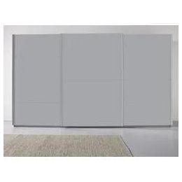 Schwebet&uuml;renschrank Rauch "Kleiderschrank Schrank Garderobe TOPSELLER OTELI inkl. Inneneinteilung", grau (seidengrau), B:360cm H:210cm T:62cm, Holzwerkstoff, Schr&auml;nke, Schwebet&uuml;renschrank, mit 3 Innenschubladen sowie zus&auml;tzlichen Einlegeb&ouml;den MADE IN GERMANY