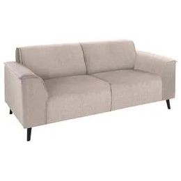 2,5-Sitzer DOMO collection "Amora inklusive komfortablen Federkern f&uuml;r mehr Sitzkomfort", beige, B:193cm H:81cm T:90cm, Struktur (100% Polyester);Struktur grob (100% Polyester);Luxus-Microfaser (100% Polyester), Sofas, Fu&szlig;h&ouml;he passend f&uuml;r g&auml;ngige Saugroboter