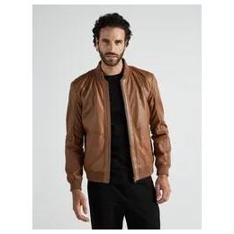Blouson JCC "6010092-2", Herren, Gr. XL, braun (cognac), Obermaterial: 100% Leder Lamm; Futter 100% Baumwolle; &Auml;rmelfutter: 100% Polyester, Jacken Blouson