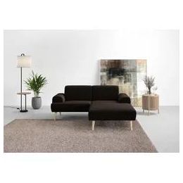 Ecksofa Home Affaire "Swift Scandic Design, komfortabler Federkern, Breite 192cm, L-Form", braun, B:192cm H:83cm T:176cm, 100% Polyester, Sofas, Ecksofa, Federkern-Polsterung, B/T/H: 192/83/176 cm