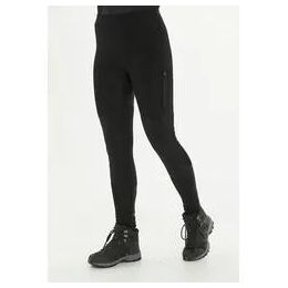 Lauftights WHISTLER "Watts", Damen, Gr. 46, EURO-Gr&ouml;&szlig;en, schwarz, 66% Polyester, 31% Wolle, 3% Elasthan, unifarben, Hosen, mit praktischem Dehnbund