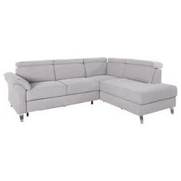 Sit & More Ecksofa SIT & MORE "Arngast L-Form", silber, B:245cm H:84cm T:194cm, Sofas, Ecksofa, inklusive Kopfteilverstellung und Federkern