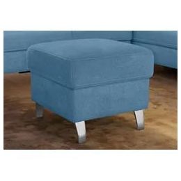 Sit & More Hocker SIT & MORE "Arngast", blau (hellblau), B:58cm H:48cm T:58cm, Luxus-Microfaser ALTARA NUBUCK (100% Polyester);Struktur (100% Polyester);Flachgewebe (90% Polyester; 10% Polyamid), Hocker, Hocker