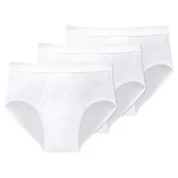 Slip Schiesser "Original Classics", Herren, Gr. 6, wei&szlig; (100, wei&szlig;), Doppelripp, Obermaterial: 100% Baumwolle, unifarben, Unterhosen Slip, Topseller