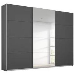 Schwebet&uuml;renschrank Rauch "Kleiderschrank Schrank Garderobe W&auml;scheschrank TOMA", grau (graumetallic), B:271cm H:210cm T:62cm, Holzwerkstoff, Schr&auml;nke, Schwebet&uuml;renschrank, inkl. Regaleinsatz sowie zus&auml;tzlichen Einlegeb&ouml;den MADE IN GERMANY