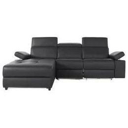 Ecksofa Home Affaire "Kilado, L-Form", schwarz, B:259cm H:98cm T:163cm, Sofas, Ecksofa, mit Relaxfunktion, verstellbarer Armlehne, Kopfteilverstellung