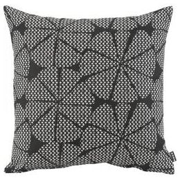 HOCK Dekokissen H.O.C.K. "Black Art", schwarz (schwarz, natur, gemustert), B:60cm H:10cm L:60cm, Baumwolle, Polyester, Dekokissen_Sitzkissen_Kissenh&uuml;llen, mit graphischem Muster, Kissenh&uuml;lle mit F&uuml;llung, 1 St&uuml;ck