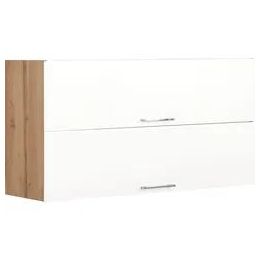 Klapph&auml;ngeschrank KOCHSTATION "KS-Colmar", wei&szlig;, B:110cm H:57cm T:34cm, Holzwerkstoff, Schr&auml;nke, 110 cm, mit Metallgriff, f&uuml;r viel Stauraum