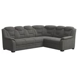 Ecksofa COTTA "Marcus L-Form", grau (anthrazit), B:263cm H:99cm T:211cm, 100% Polyester, Sofas, Ecksofa, wahlweise mit Schlaffunktion & Stauraum