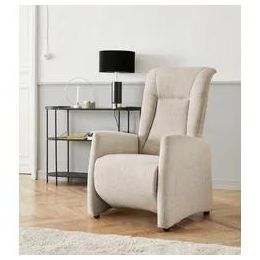 Sit & More TV-Sessel SIT & MORE "Melissa", beige (linen), B:71cm H:113cm T:85cm, 100% Polyester, Sessel, wahlweise elektrisch oder manuell verstellbar, optional Aufstehhilfe