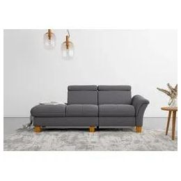 Recamiere Home Affaire "Lindgren", braun (espresso), B:206cm H:84cm T:93cm, 100% Polyester, Sofas, Recamiere, wahlweise motorische TV-Funktion, Bettkasten und Kopfteilverstellung