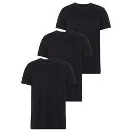 T-Shirt AJC, Herren, Gr. XXL (60/62), schwarz, Single Jersey, Obermaterial: 100% Baumwolle, unifarben, Basic, regular fit, Rundhals, abgesteppt, Shirts T-Shirt, lockere Passform, Basic-Stil
