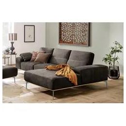 Ecksofa W.Schillig "run, Designsofa mit tollem Sitzkomfort, bequem, L-Form", grau (antracite s37), B:299cm H:88cm T:178cm, Longlife Xtra-Leder Z73: Naturwalkleder der Luxusklasse aus den erlesensten Rohh&auml;uten. Hautst&auml;rke 1, 1 &ndash; 1, 3 mm;ROHLEDER Jacquard-Flachgewebe Q2 W60 (63% Polyester, 37% Polyacryl);ROHLEDER Chenille-Flachgewebe Q2 W77 (68% Polyacryl, 32% Polyester);Stoff S37 (100% Polyester), 