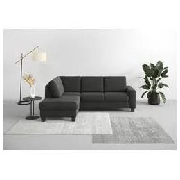 Ecksofa Home Affaire "Summer L-Form", grau (anthrazit), B:236cm H:91cm T:170cm, 95% Polyester, 5% Polyamid, Sofas, Ecksofa, mit Ottomane, mit oder ohne Bettfunktion und Bettkasten, Cord-Bezug