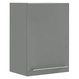 H&auml;ngeschrank Optifit "Bern", grau (basaltgrau, basaltgrau), B:50cm H:70,4cm T:34,9cm, Schr&auml;nke, H&auml;ngeschrank, Breite 50 cm, 70 cm hoch, mit 1 T&uuml;r, mit Metallgriff