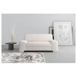 2-Sitzer DOMO collection "Anzio in kubischer Formensprache, flache Armlehnen, Breite 184cm", beige (creme), B:184cm H:85cm T:93cm, Sofas, wahlweise mit Federkern