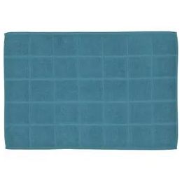 Hotelmatte Ross "Unifond", blau (petrol), H:10mm, Baumwolle, Badematten, Hotelmatte, besonders weich, Badezimmerteppich, uni