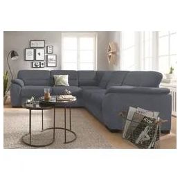 Sit & More Ecksofa SIT & MORE "Montego L-Form, B: 256cm", grau (anthrazit), B:256cm H:88cm T:227cm, Luxus-Microfaser (90% Polyester, 10% Polyamid);Struktur (100% Polyester);Luxus-Microfaser ALTARA NUBUCK (100% Polyester), Sofas, Ecksofa, wahlweise mit Bettfunktion und Schubkasten